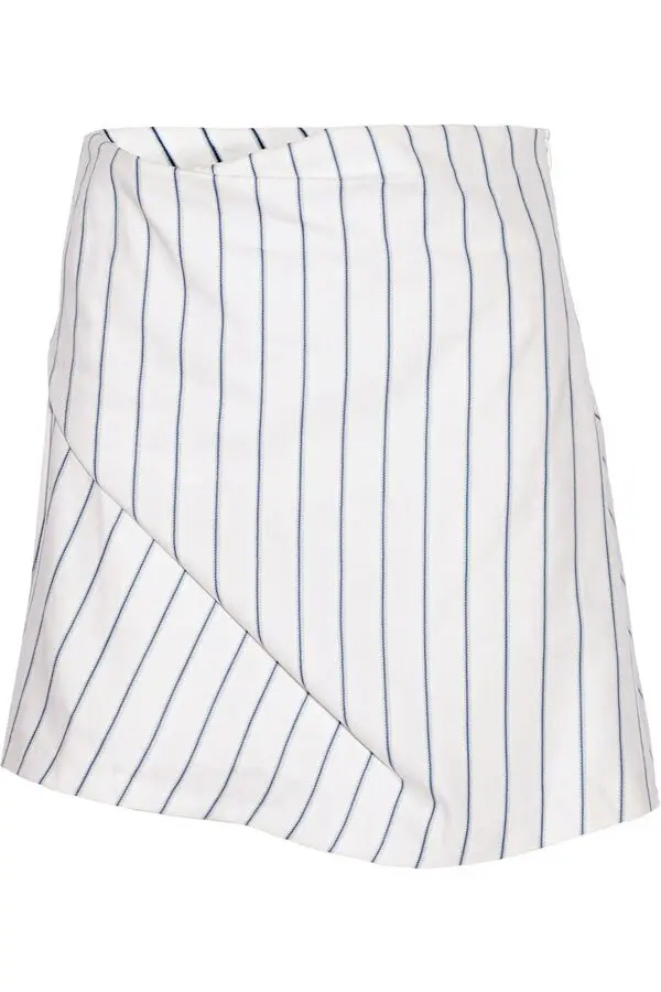 JW Anderson Striped Cottonpiqué Mini Skirt