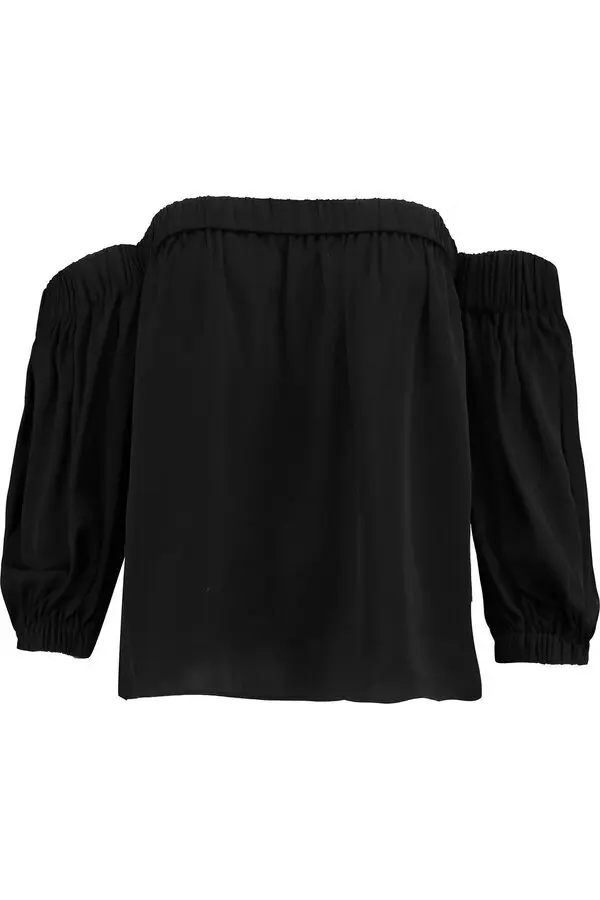 MILLY Offtheshoulder Stretchsilk Top