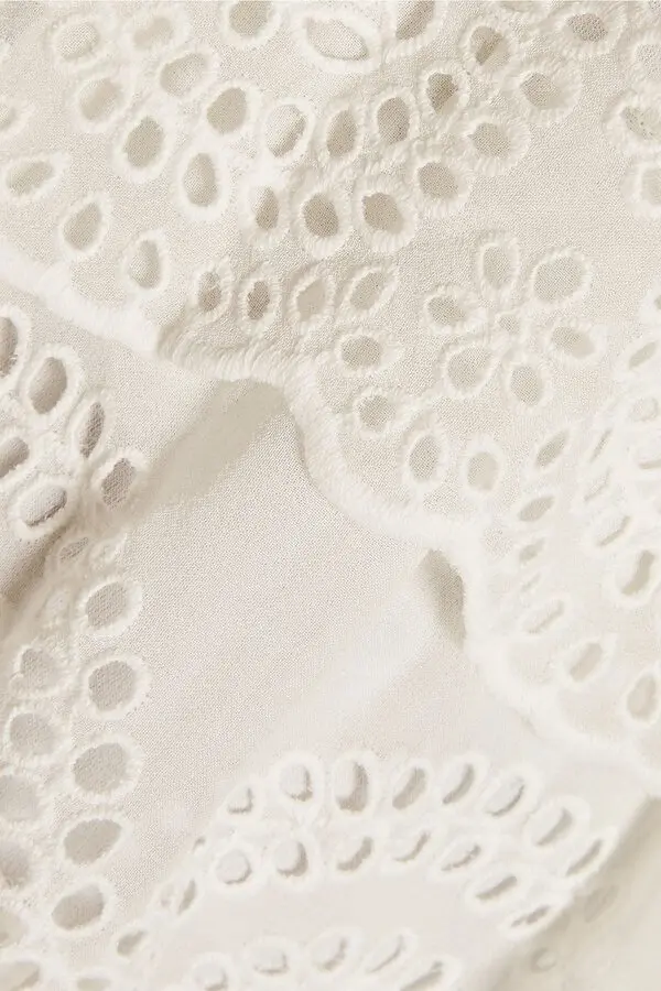 Joie Altha Ruffled Broderie Anglaise Silk Mini Dress