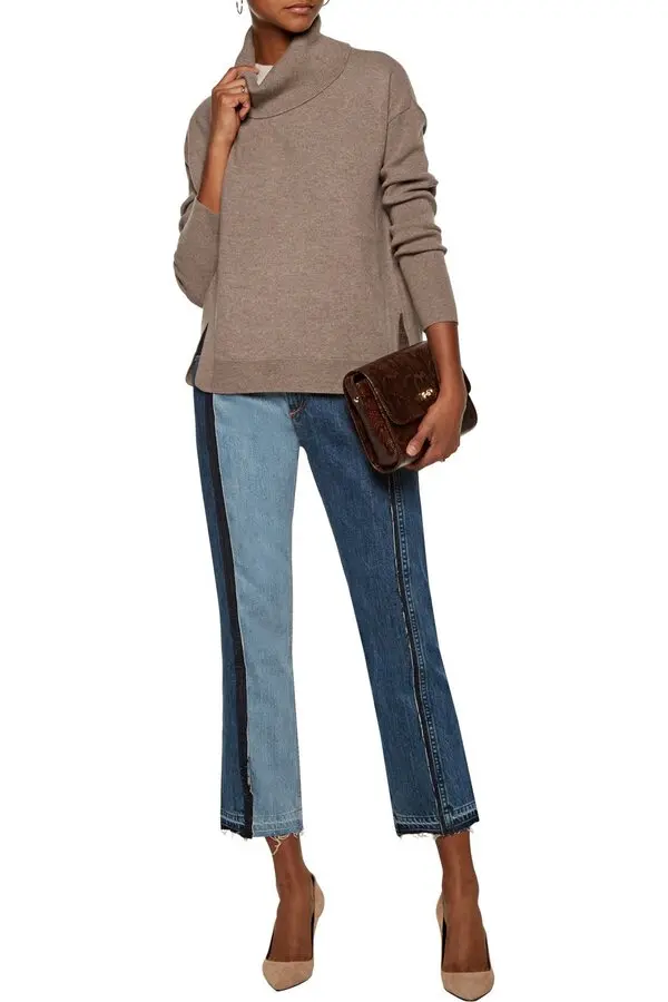 Duffy Ribbed Cashmere Turtleneck Sweater