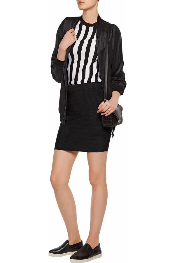 Alexander Wang Ribbed Stretchknit Mini Skirt