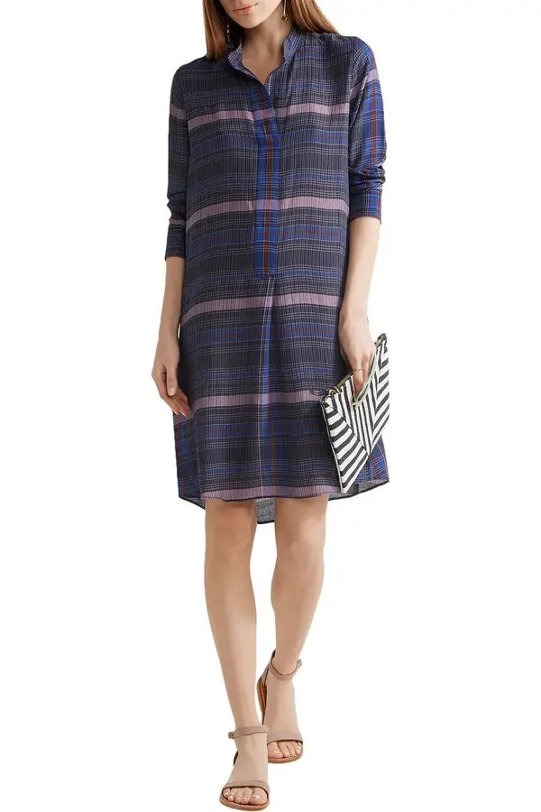 APIECE APART Checked Voile Shirt Dress