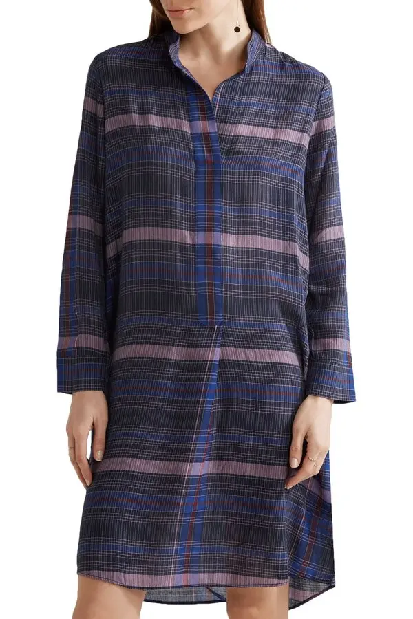 APIECE APART Checked Voile Shirt Dress