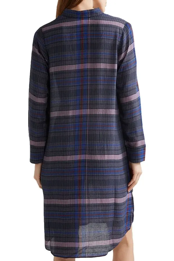 APIECE APART Checked Voile Shirt Dress
