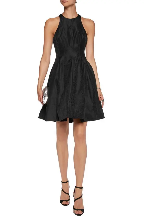 Halston Satinjacquard Mini Dress