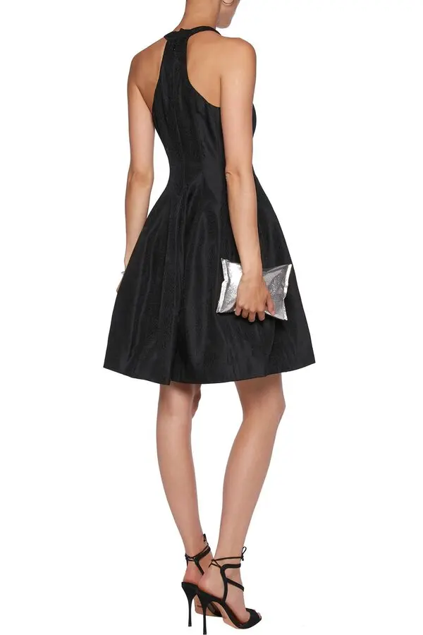 Halston Satinjacquard Mini Dress