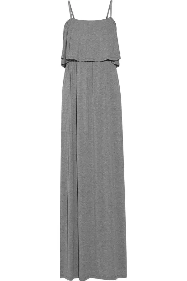 Alice + Olivia Alice Olivia Debra Stretchjersey Maxi Dress - Gray