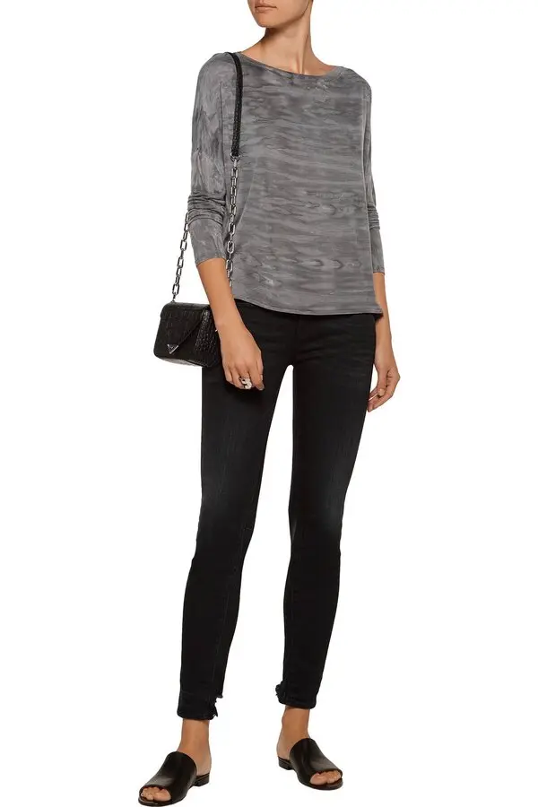 Enza Costa Printed Stretchjersey Top