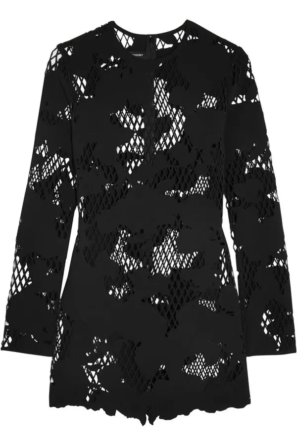 Anthony Vaccarello Lasercut Scuba Mini Dress