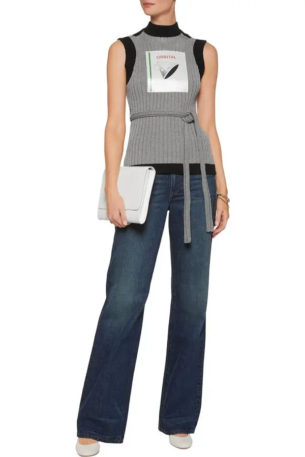 JW Anderson Appliquéd Ribbedknit Top