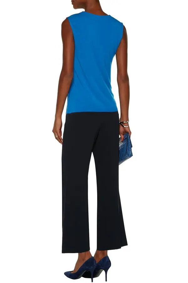 Bailey 44 Mabel Ruffled Silksatin And Stretchjersey Top