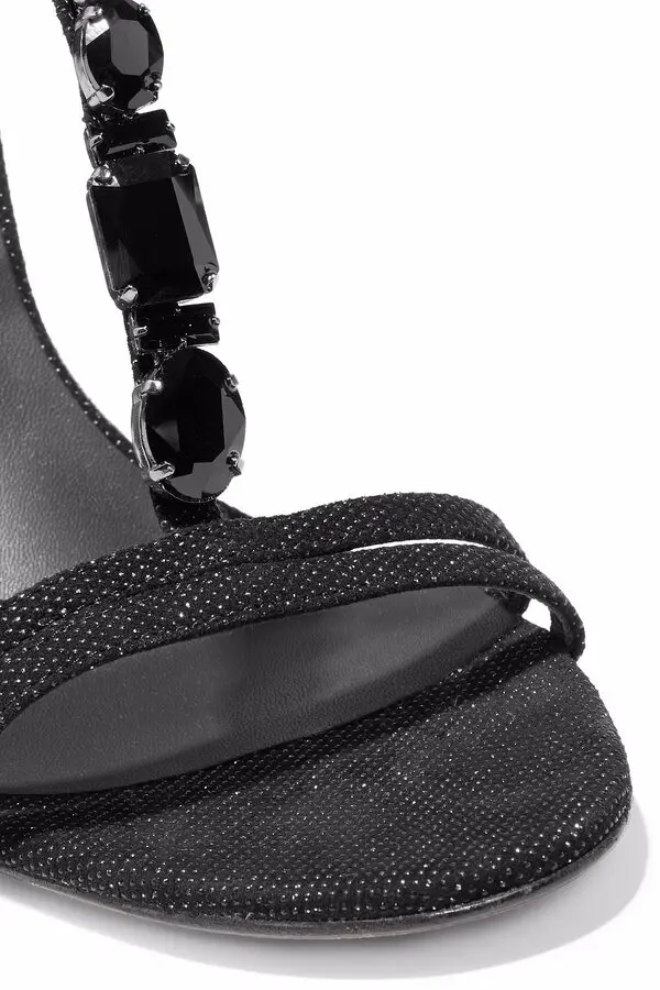 GIUSEPPE ZANOTTI Crystalembellished Suede Sandals