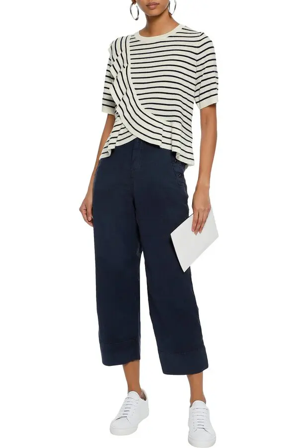 Joie Adolphine Cropped Cottonblend Twill Straightleg Pants