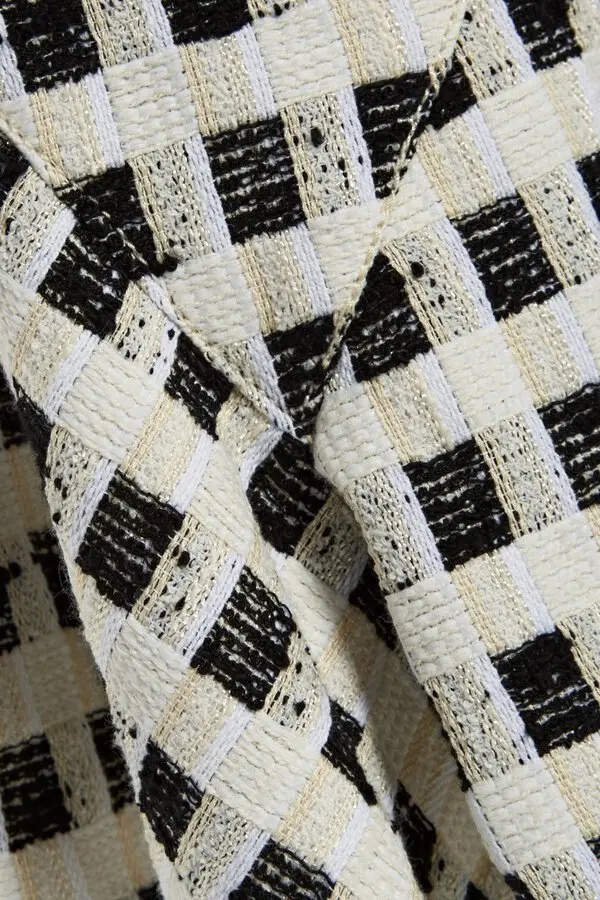 Derek Lam 10 Crosby Ruffled Checked Cottonblend Tweed Mini Skirt