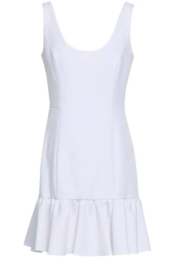 MILLY Fluted Stretchcrepe Mini Dress