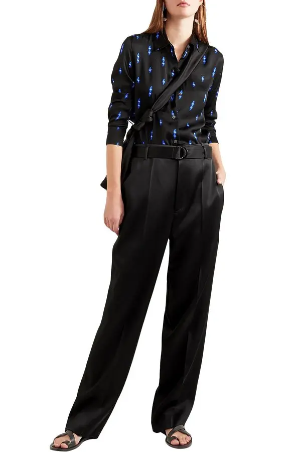 Equipment Essential Printed Washedcrepe Shirt