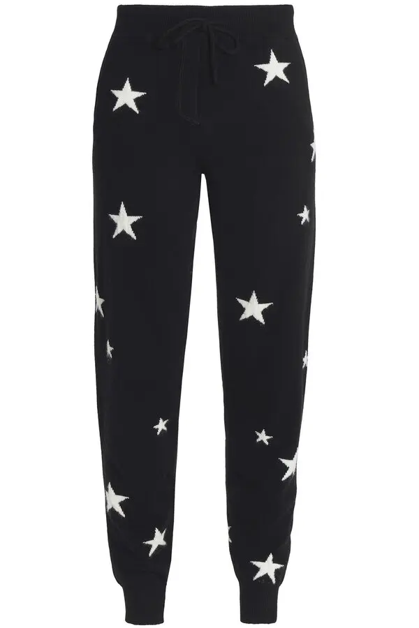 Chinti & Parker Star Intarsia Cashmere Track Pants