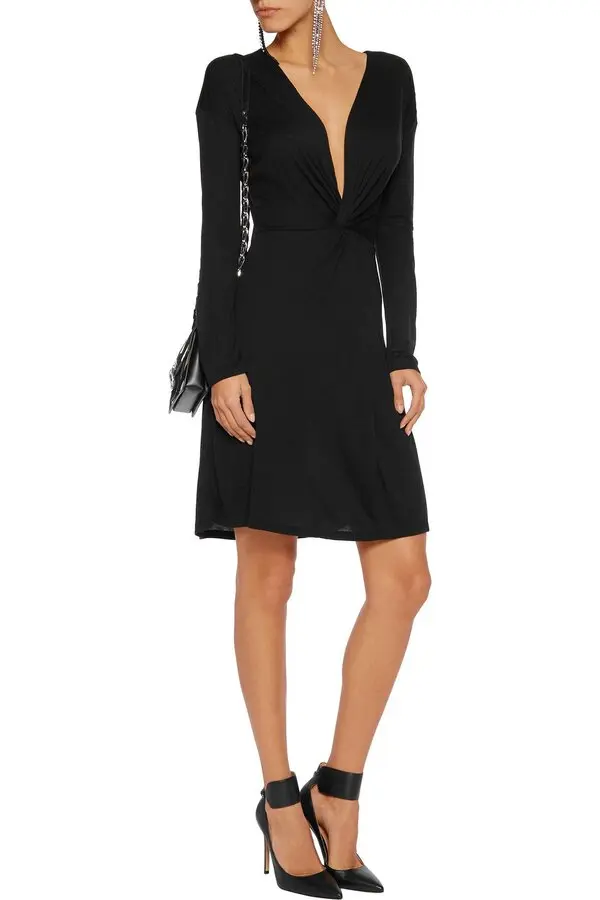 IRO PARIS Teiva Knotted Jersey Mini Dress