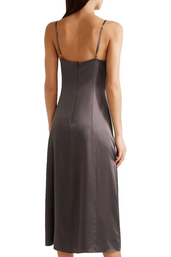 Michelle Mason Silkblend Satin Midi Dress