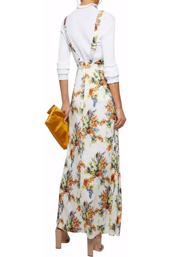 Haute Hippie Floralprint Voile Maxi Dress
