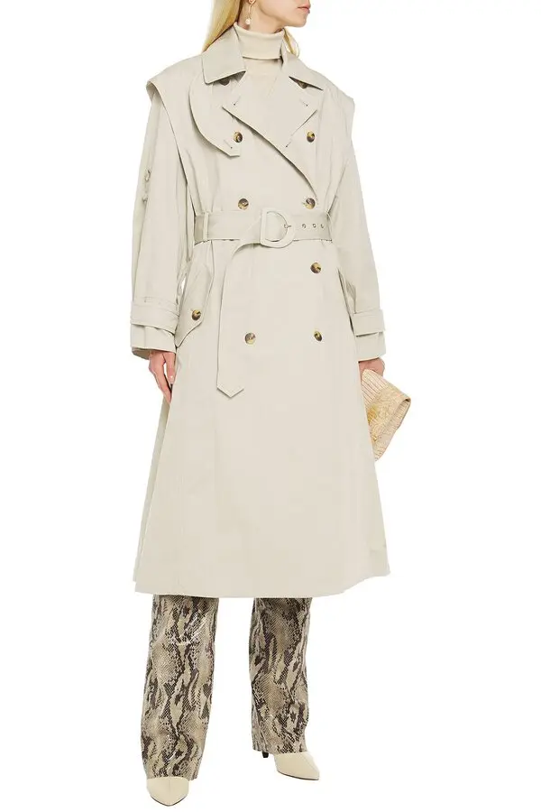 Zimmermann Super Eight Crinkled Cottonblend Gabardine Trench Coat
