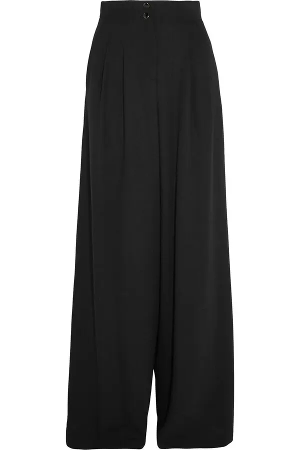 Vanessa Seward Charlotte Woolblend Crepe Wideleg Pants