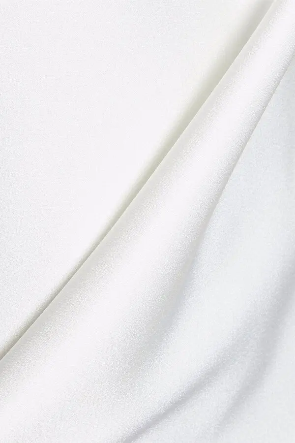 Roland Mouret Oneshoulder Asymmetric Draped Satin Top