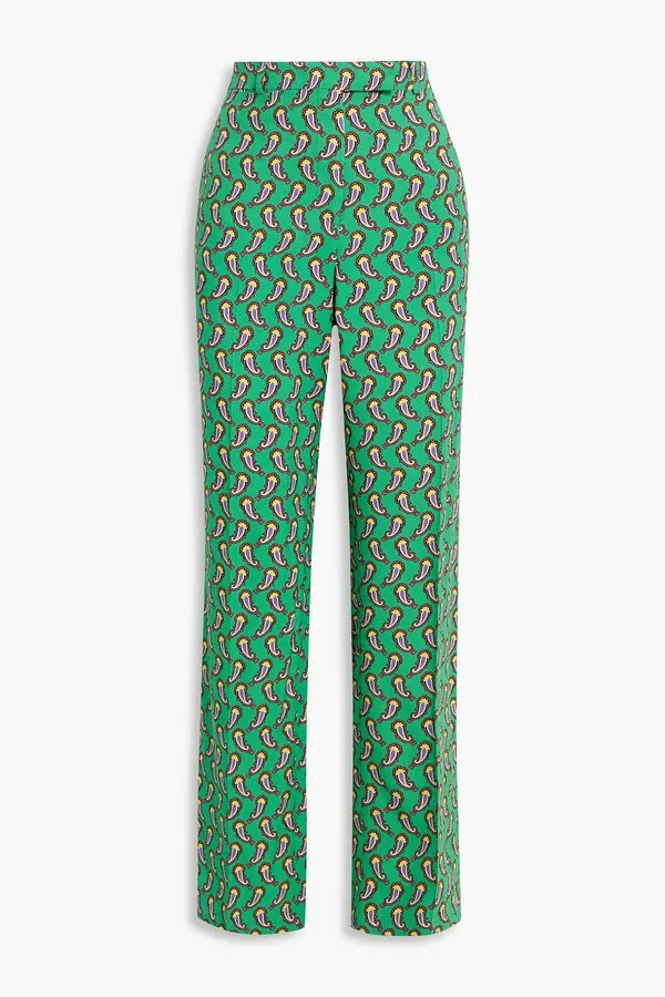 Etro Printed Twill Straightleg Pants