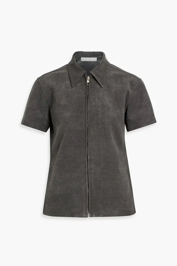 Lvir Zip-up Brushed Synthetic Jacket - Dark Gray
