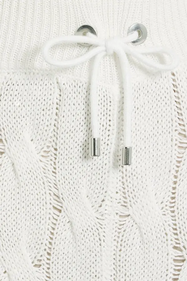 Brunello Cucinelli Cableknit Cotton, Linen And Silkblend Track Pants