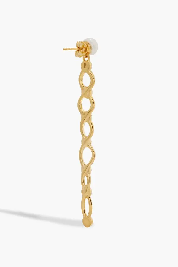 Pamela Love Plated, Stone And Pearl Earrings