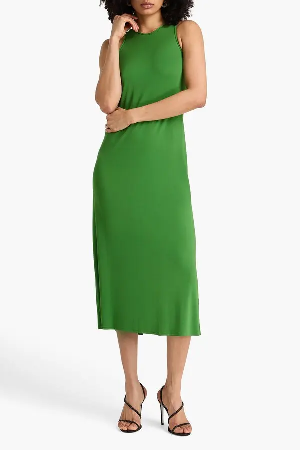 Tibi Serpentine Stretchjersey Midi Dress