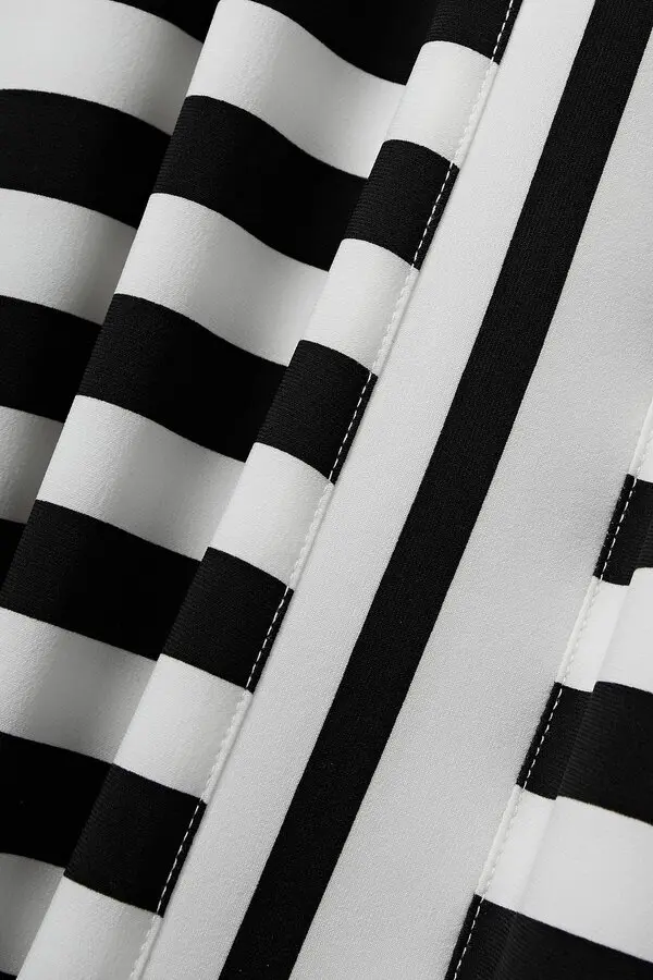Norma Kamali Striped Stretchjersey Wideleg Pants