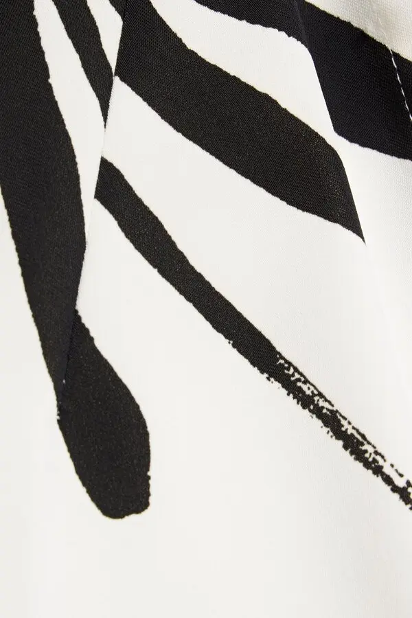 Oscar De La Renta Cutout Printed Crepe Maxi Dress