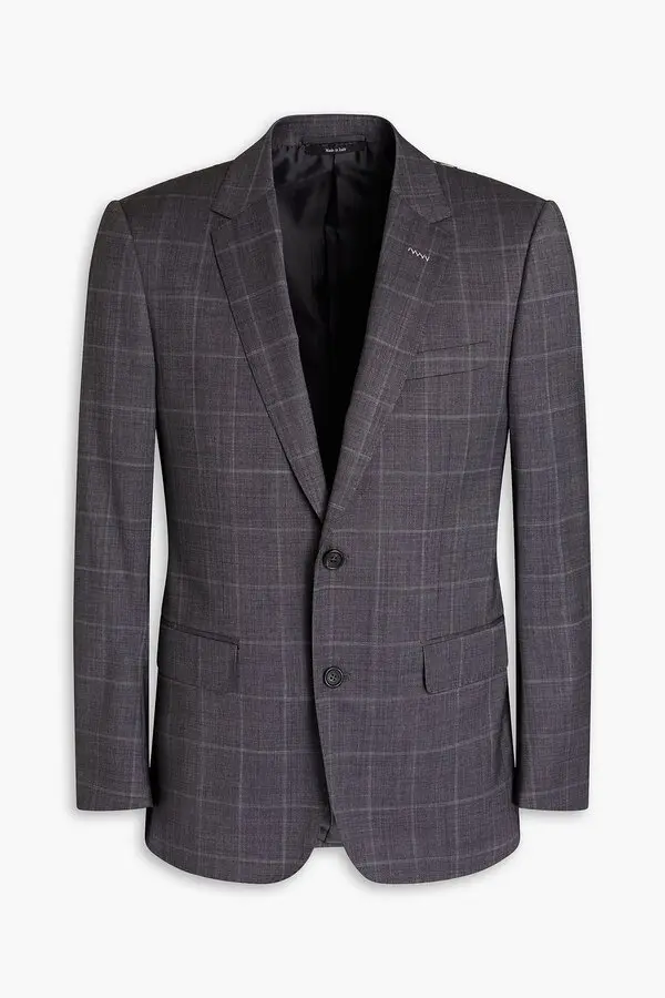 Dunhill Checked Wool Blazer