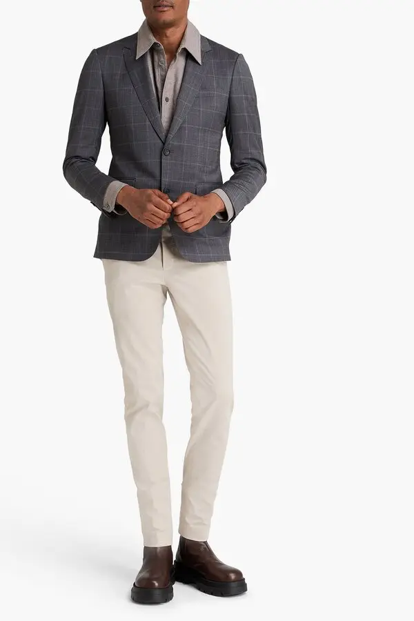 Dunhill Checked Wool Blazer