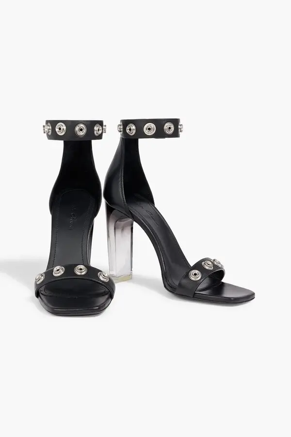 Rick Owens Snaps Eyeletembellished Leather Sandals