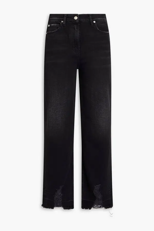 IRO PARIS Distressed Highrise Straightleg Jeans