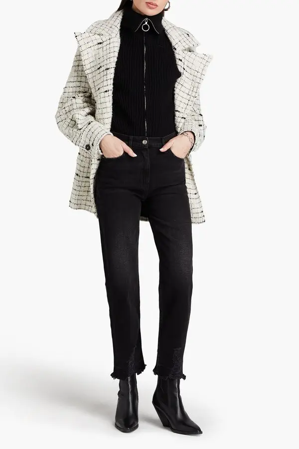 IRO PARIS Distressed Highrise Straightleg Jeans
