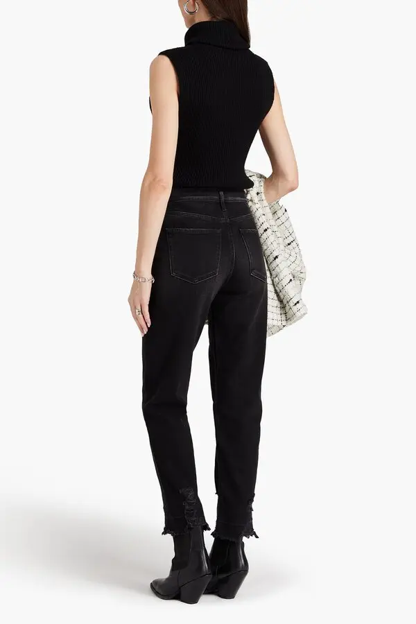 IRO PARIS Distressed Highrise Straightleg Jeans