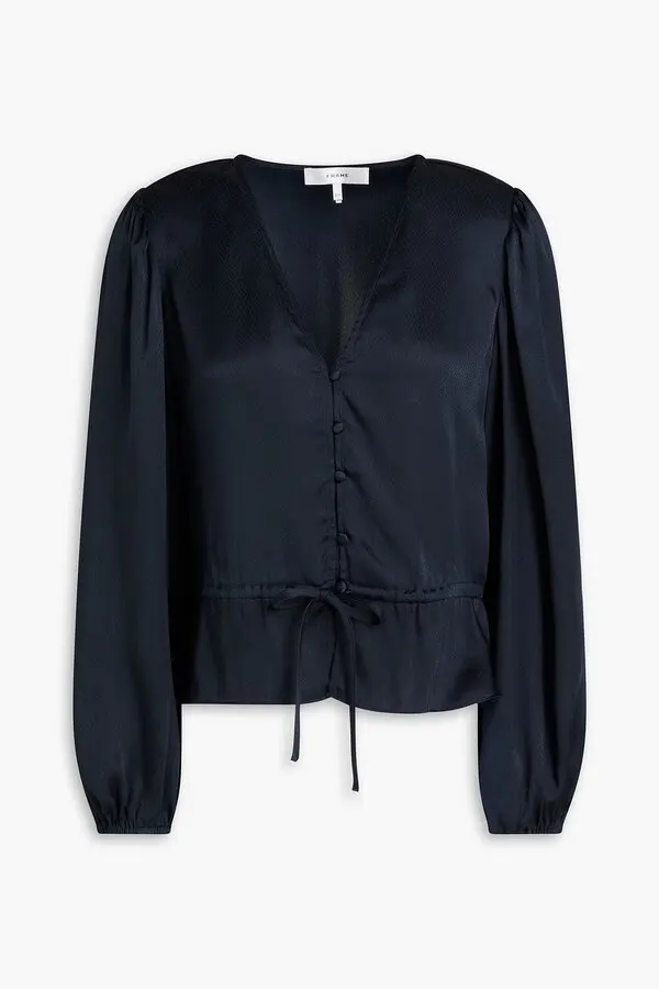 FRAME Fil Coupé Silksatin Blouse