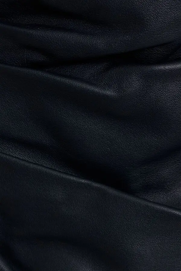 Proenza Schouler Strapless Draped Leather Top