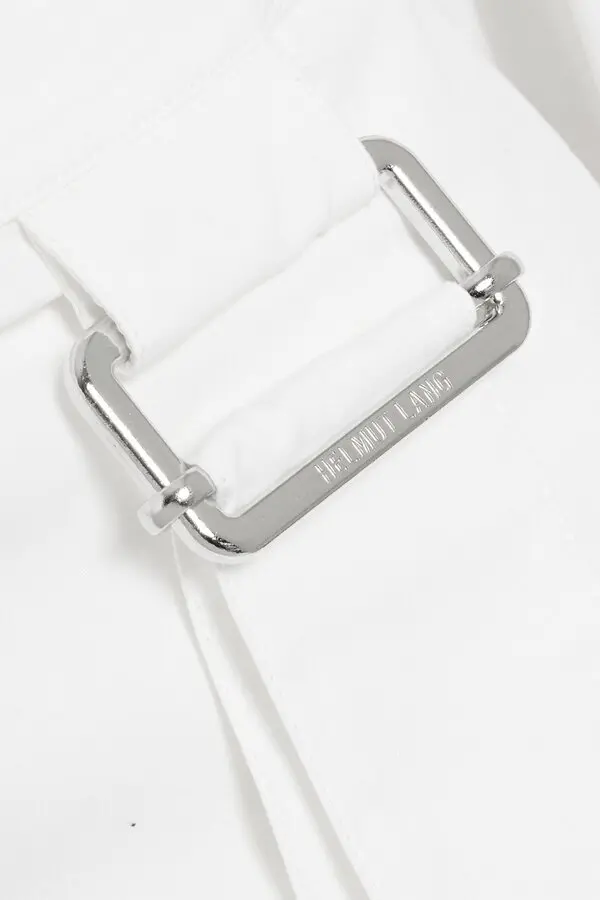 Helmut Lang Draped Cottonpoplin Mini Shirt Dress