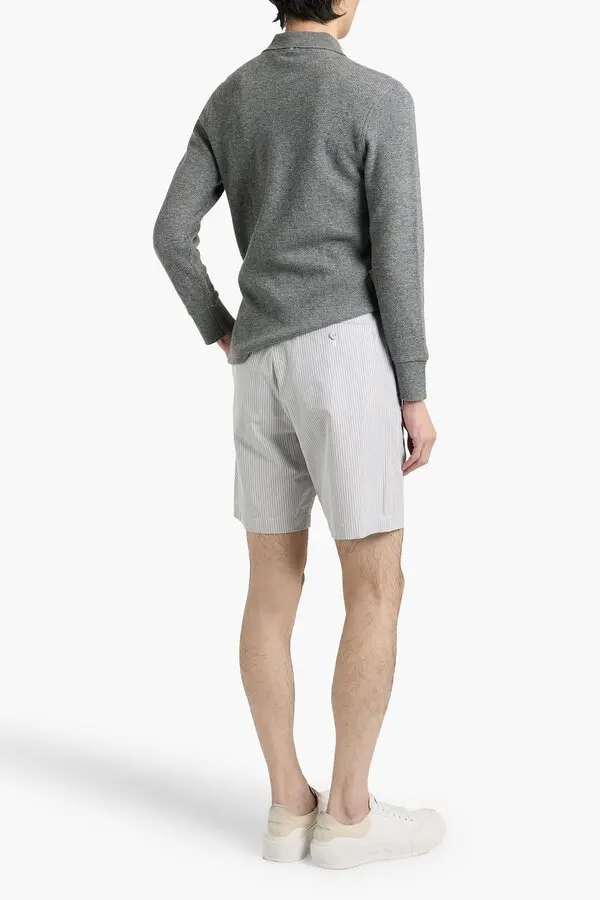 Thom Browne Waffle-knit Cashmere Polo Sweater