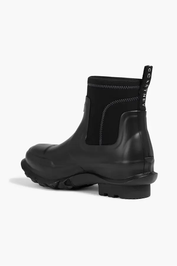 STELLA MCCARTNEY X HUNTER Rubber And Stretch-knit Boots