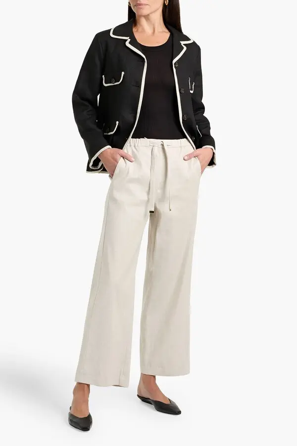 Max Mara America Linenblend Twill Wideleg Pants