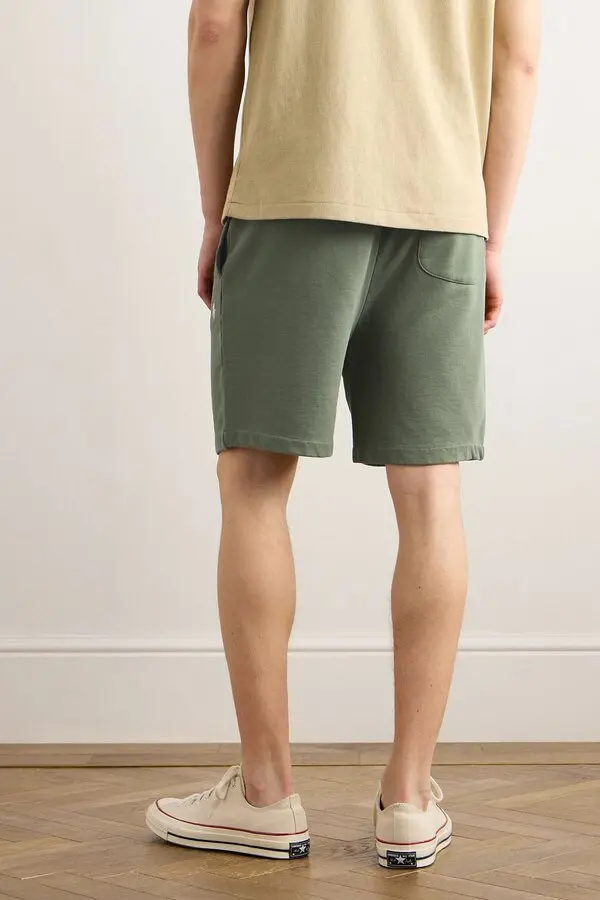 Polo Ralph Lauren Straight Leg Logo Embroidered Cotton Jersey Drawstring Shorts