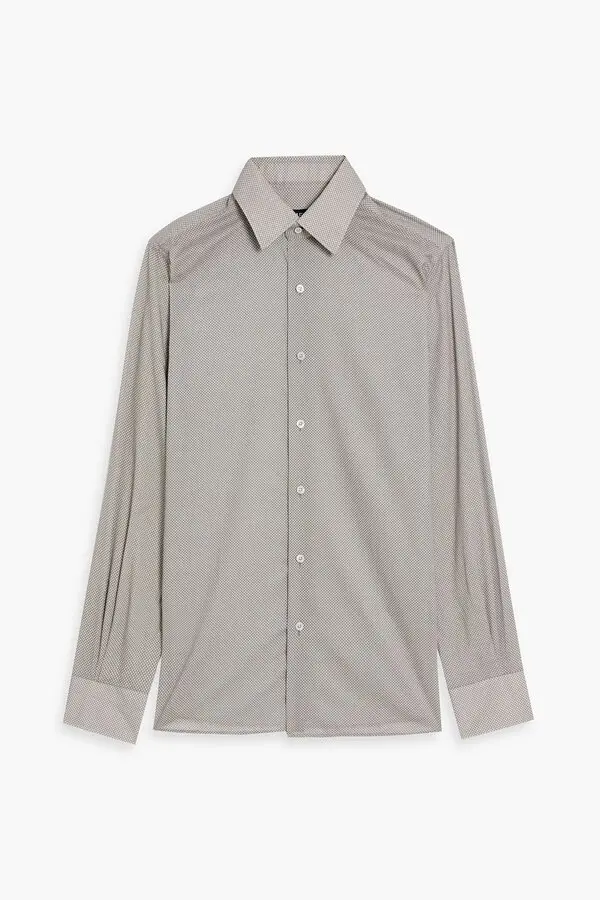 TOM FORD Polkadot Cotton Shirt - Gray