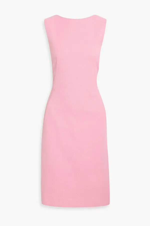 Max Mara Armida Cotton Jacquard Bow Detail Midi Dress - Pink