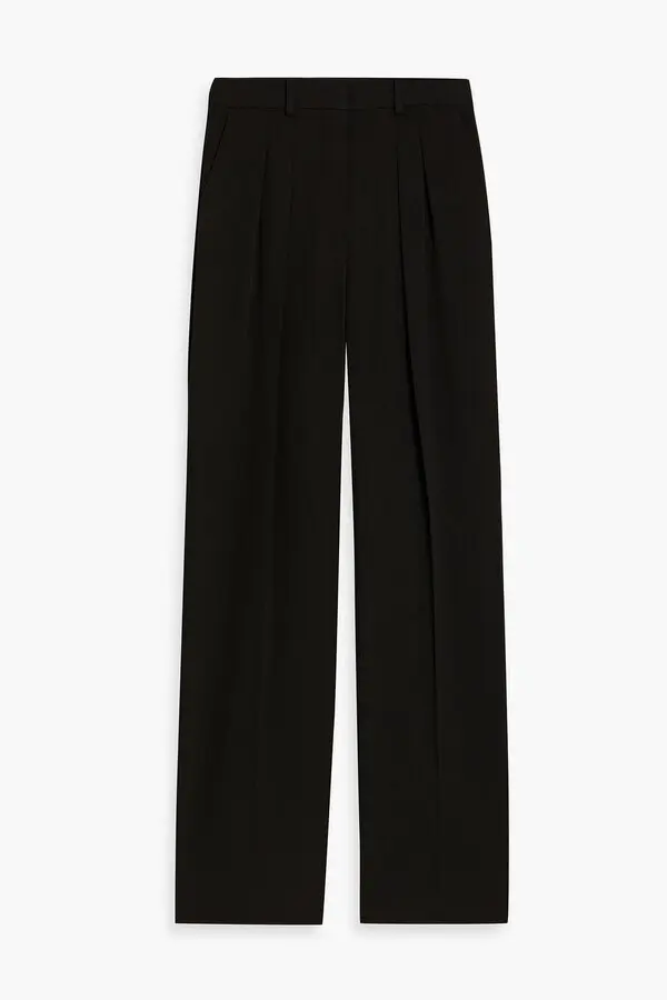 Sportmax Pleated Grain De Poudre Wideleg Pants